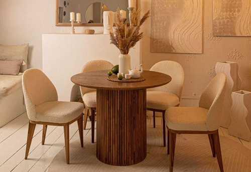 Скандинавский стол из Дуба "Eco Wood" D100 см