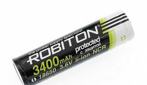 Аккумулятор robiton 18650 Li-Ion 3.7В 3400mAh, вст