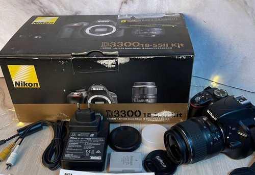 Зеркальный фотоаппарат Nikon d3300 + обьектив