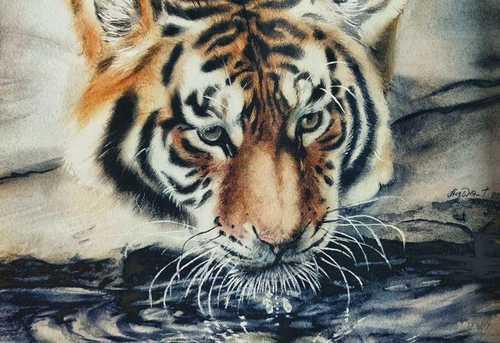 Картина: Тигр в отражении