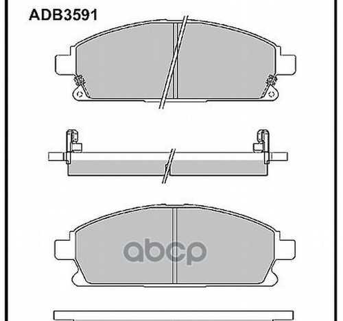 Колодки тормозные дисковые перед ADB3591