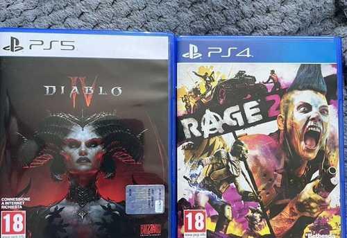 Игры ps4,5. Diablo4, Rage 2. Продажа, обмен