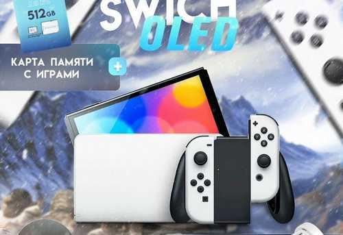 Игровая приставка Nintendo switch oled прошитая