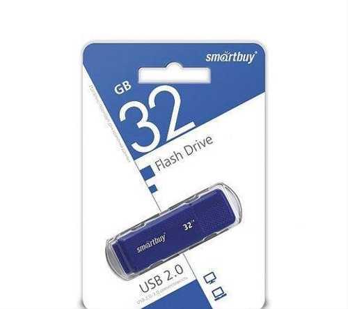 Флеш-диск 32 GB, smartbuy Dock, USB 2.0, синий