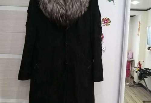 Пальто замшевое женское демисезонное 50 52