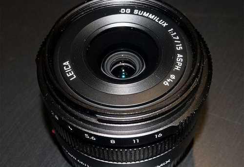 Объектив Panasonic Leica DG Summilux 15mm f1.7