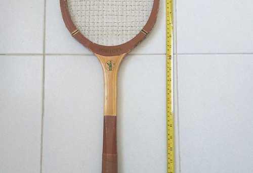 Ракетка для большого тенниса деревянная