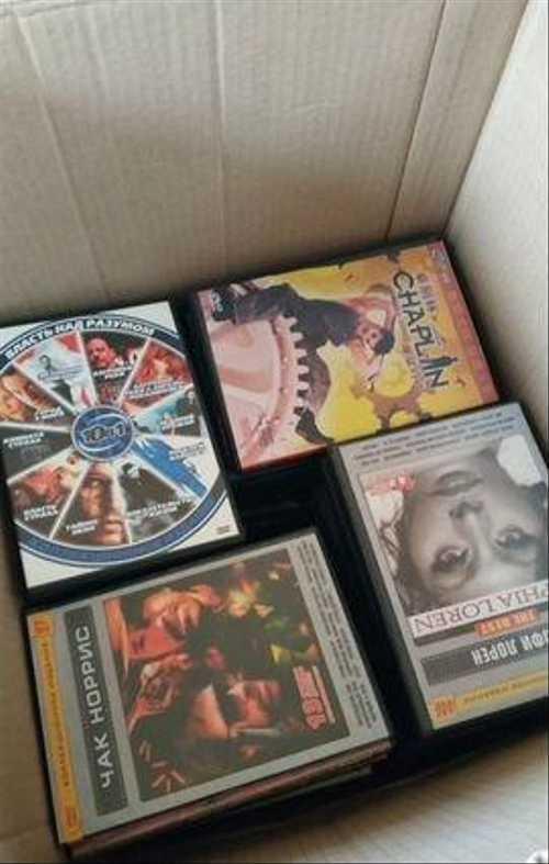 DVD диски Коробка Коллекция. 100 штук. 5 рэ диск