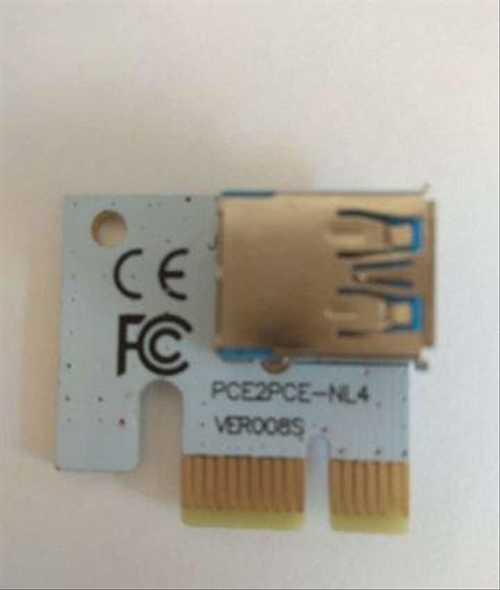 Переходник райзера USB 3.0 PCI-E 1X