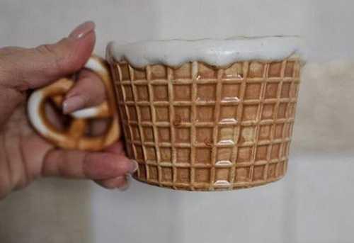 Керамическая кружка вафелька -набор