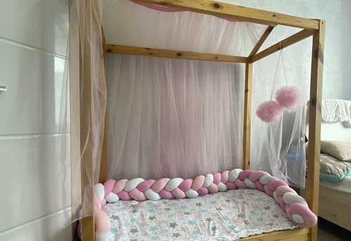 Детская кровать- домик с матрасом