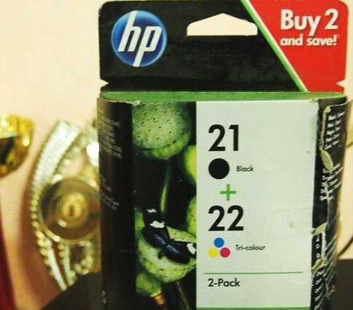 2 Картриджа для принтера HP 21 черный + 22 цветной