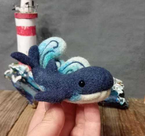 Валяная игрушка кит