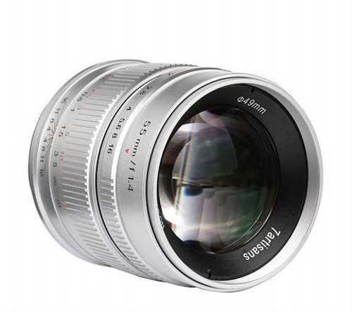 Объектив 7Artisans 55mm F1.4 Silver Sony-E