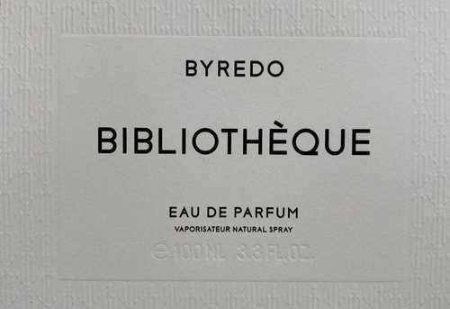 Парфюмерная вода byredo bibliotheque 100ml