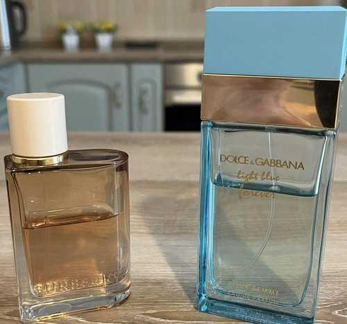 Женские духи Burberry Her и D&G Light Blue Forever