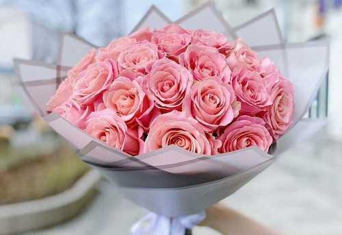 Букет из розовой розы Хермоса