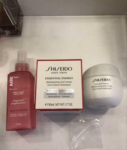 Набор косметики крем shiseido и мист rare paris