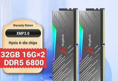 KingBank RGB DDR5 6800 Adie CL34 black новые