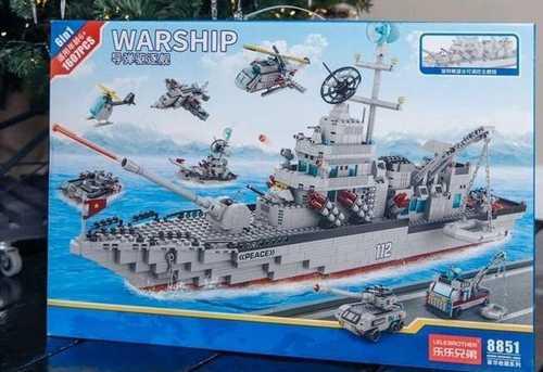 Детский конструктор военный корабль lego