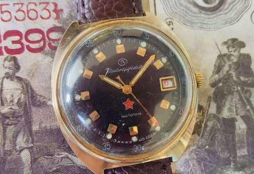 Командирские золочёные,военные часы,ссср,1980 года