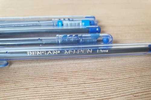 Ручки шариковые масляная синяя pansan 5 штук
