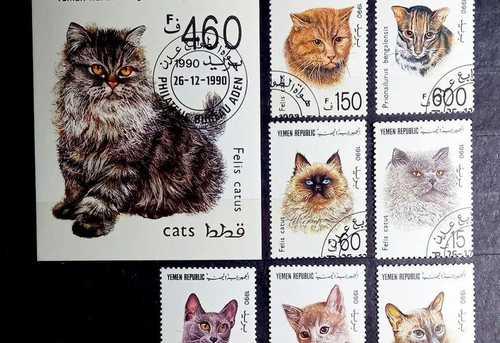 Почтовые марки "Кошки и собаки, и другие"