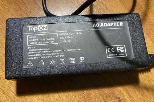Блок питания TopON TOP-TF06 72W/12V/6A