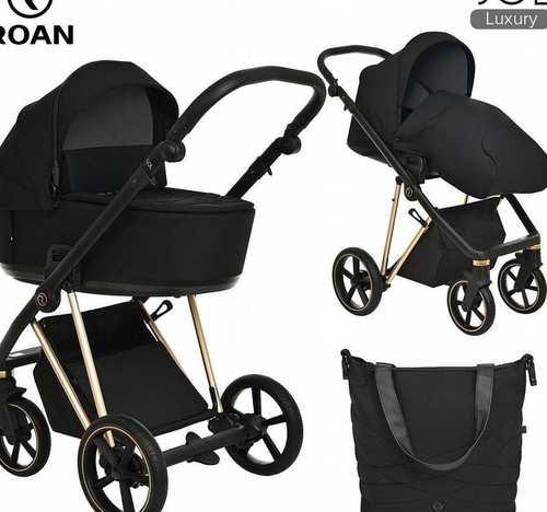 Коляска 3 в 1 Roan Sol Luxury Black