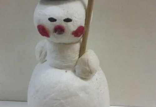 Снеговик ватный папье маше СССР