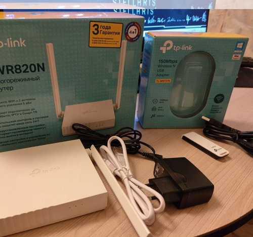 Wifi роутер tp-link wr820n плюс адаптер