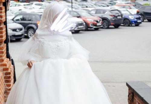 Мусульманское свадебное платье на прокат