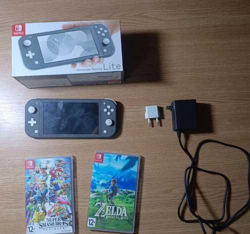 Nintendo Switch lite gray, не прошитая