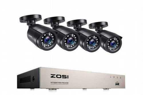 Комплект видеонаблюдения Zosi на 4 Камеры