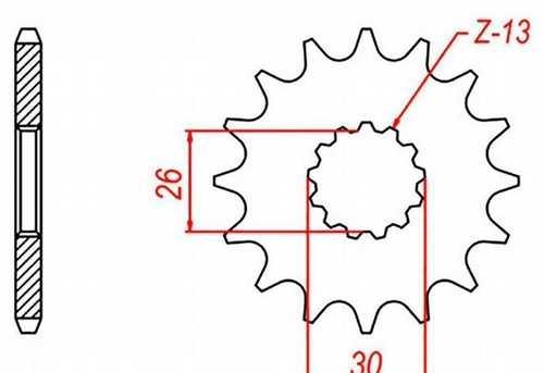 MTX Звезда цепного привода аналог JTF1183.18