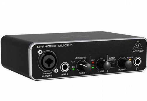 Внешняя звуковая карта Behringer u-phoria umc 22