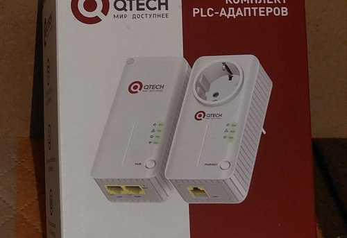 Комплект plc адаптеров qtech 500 мегабит/с