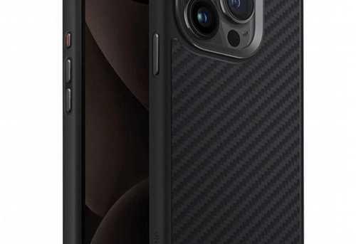 Чехол uniq iPhone 15 Pro Max Kevlar Black(MagSafe)
