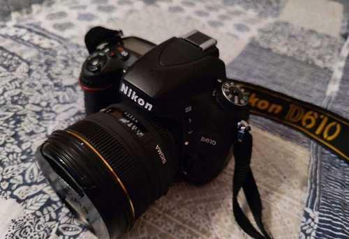 Фотоаппарат Nikon d610 + Sigma 50 1.4 EX DG