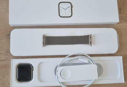 Apple watch series 7 45 мм Gold stainless