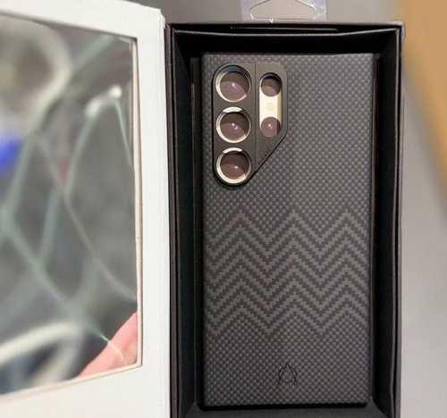 Чехол A-Case ZikZak Fiber Samsung S24 Ultra Black