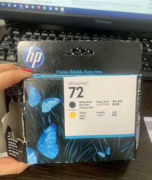 Печатающая головка HP C9384A-Matte black/yellow