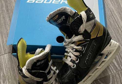 Хоккейные коньки bauer 10y- 18см стопа