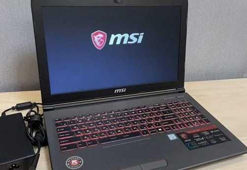 Игровой ноутбук MSI GF62 i7/16GB/GTX1060