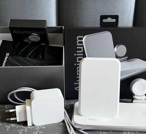 Беспроводное зарядное Zens Aluminium 4 в 1