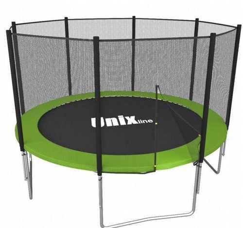 Батут с сеткой unix line Simple 10 ft Green outsid