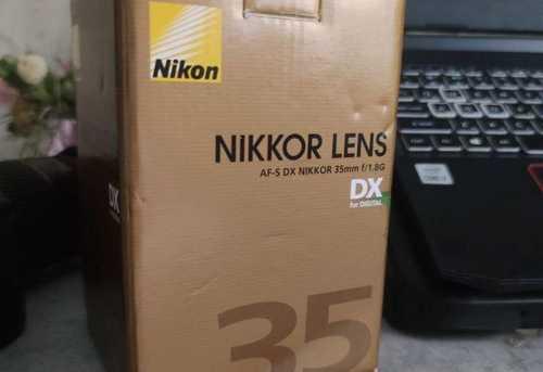Объектив nikon 35mm f 1.8g af-s dx nikkor