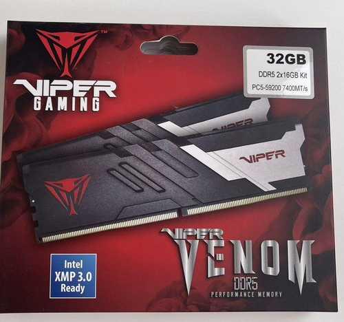 Озу DDR5 patriot viper venom 7400мгц