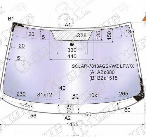 Лобовое стекло XYG solar7813agsvwz lfwx