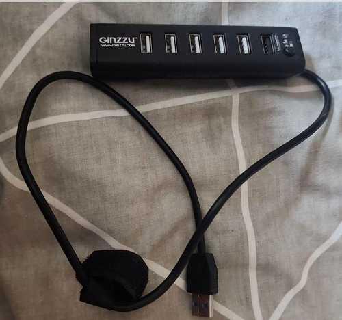 Usb hub на 6 портов ginzzu